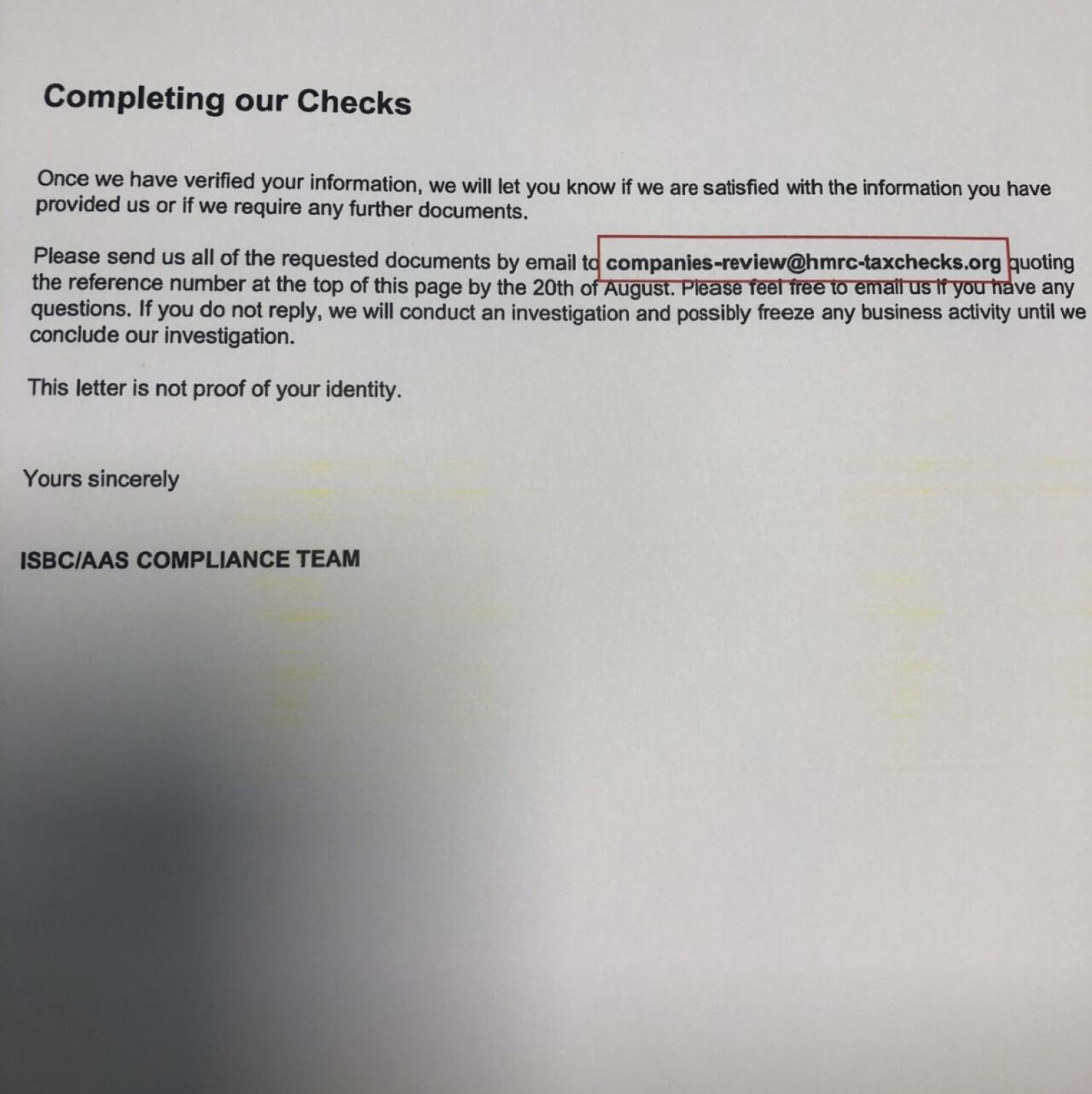 Warning: Tax scam letter | Low Incomes Tax Reform Group