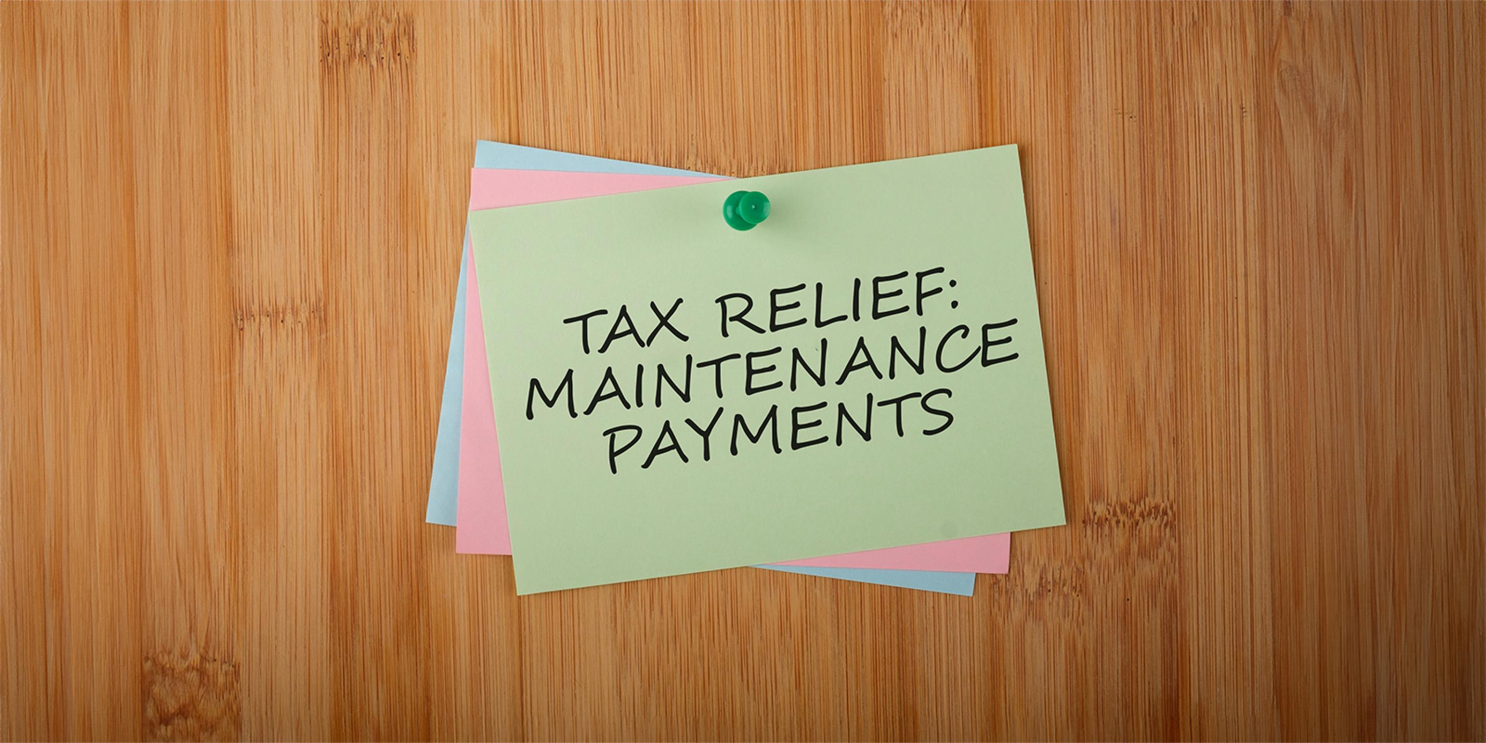 Tax relief for maintenance payments | Low Incomes Tax Reform Group